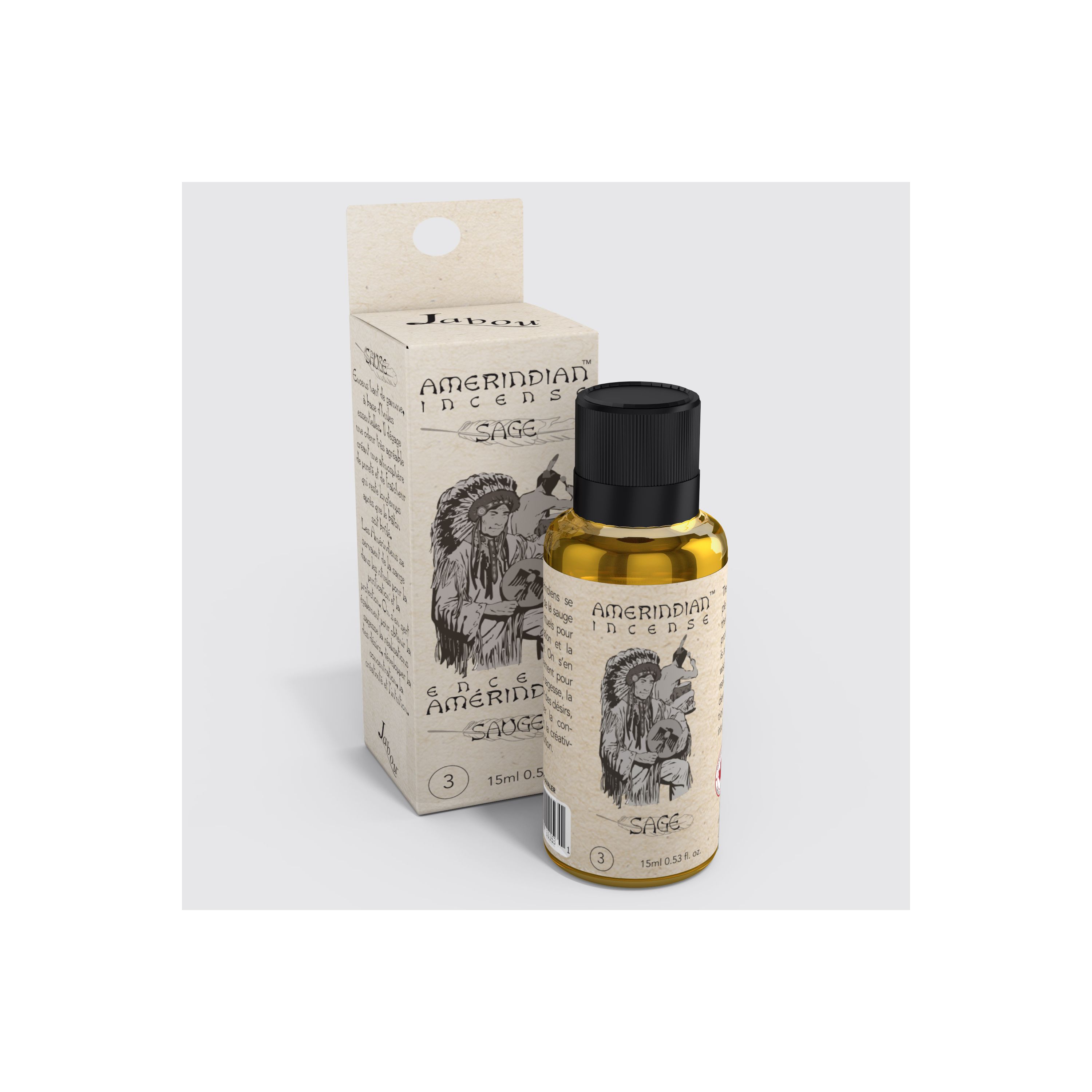 Jabou™ Amerindian Incense™ #03 Sage Oil